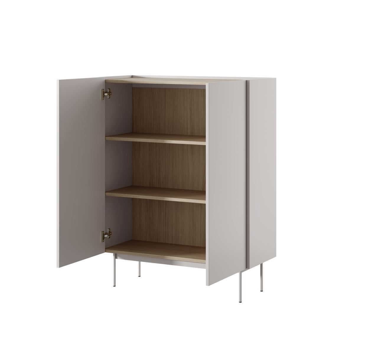 Elegante Kommode in Kaschmir / Eiche Cascob 03, 122 x 97 x 37 cm, mit 3 ...