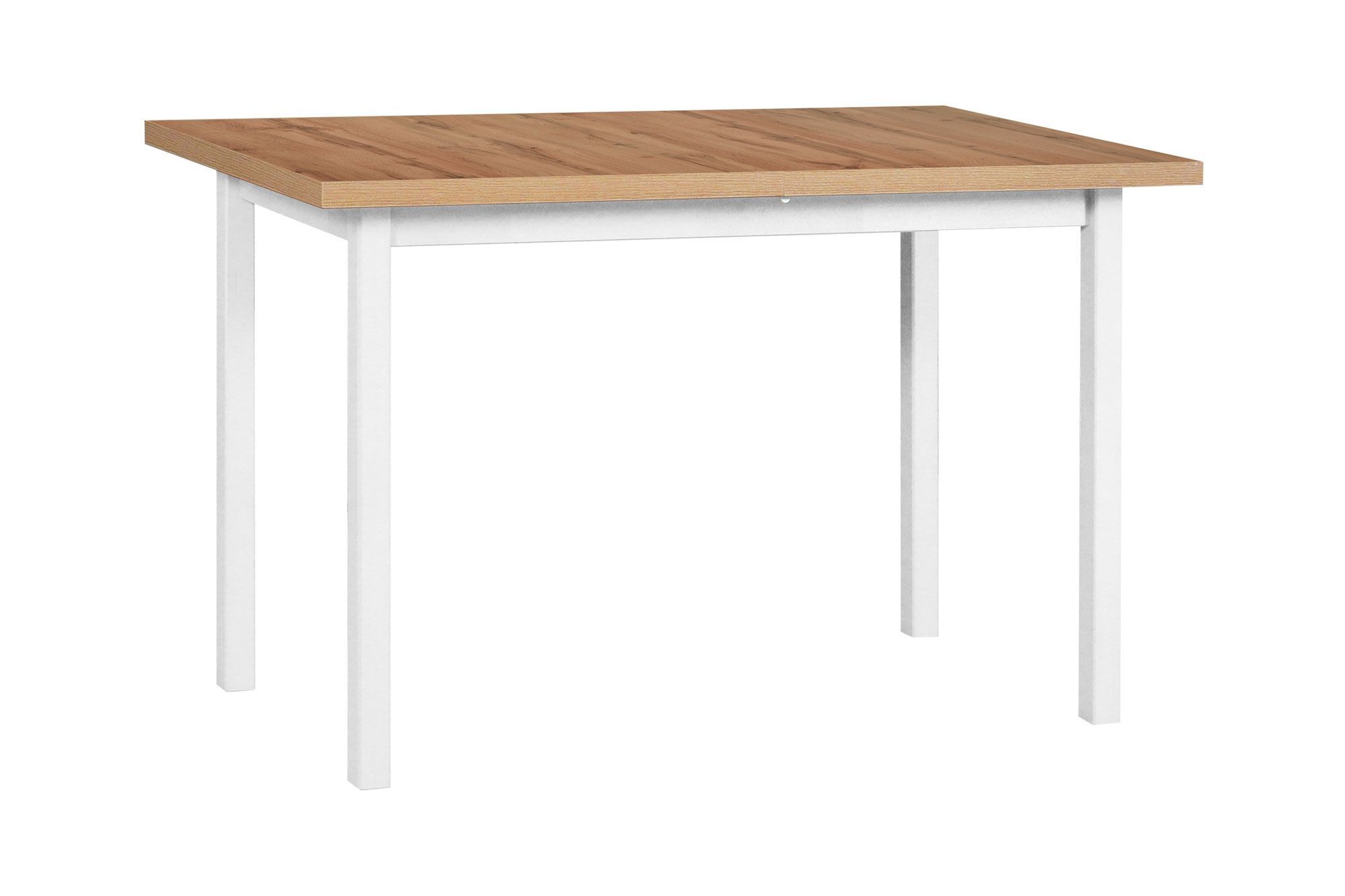 Esstisch RAIVIS in Weiß/Eiche, Abmessung 70 x 120/160 cm (B x T ...