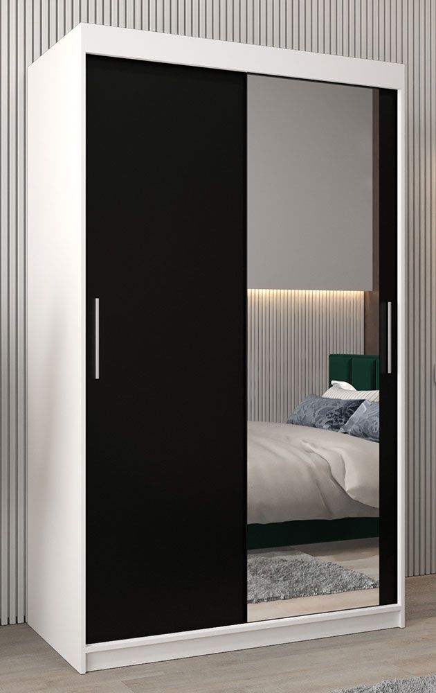 Schiebetürenschrank / Kleiderschrank Bisaurin 2C mit Spiegel, Farbe ...