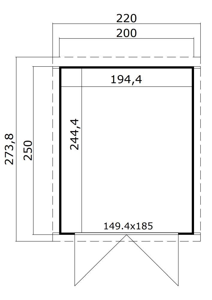 Gartenhaus G266 Schwedenrot - 28 mm Blockbohlenhaus, Grundfläche: 4,75 ...