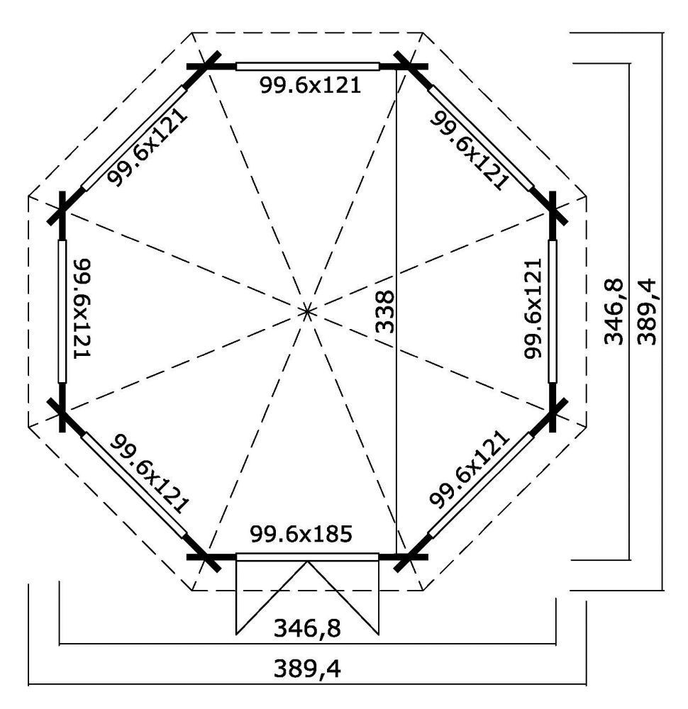 Gartenhaus G67 Schwedenrot inkl. Fußboden - 44 mm Blockbohlenhaus ...