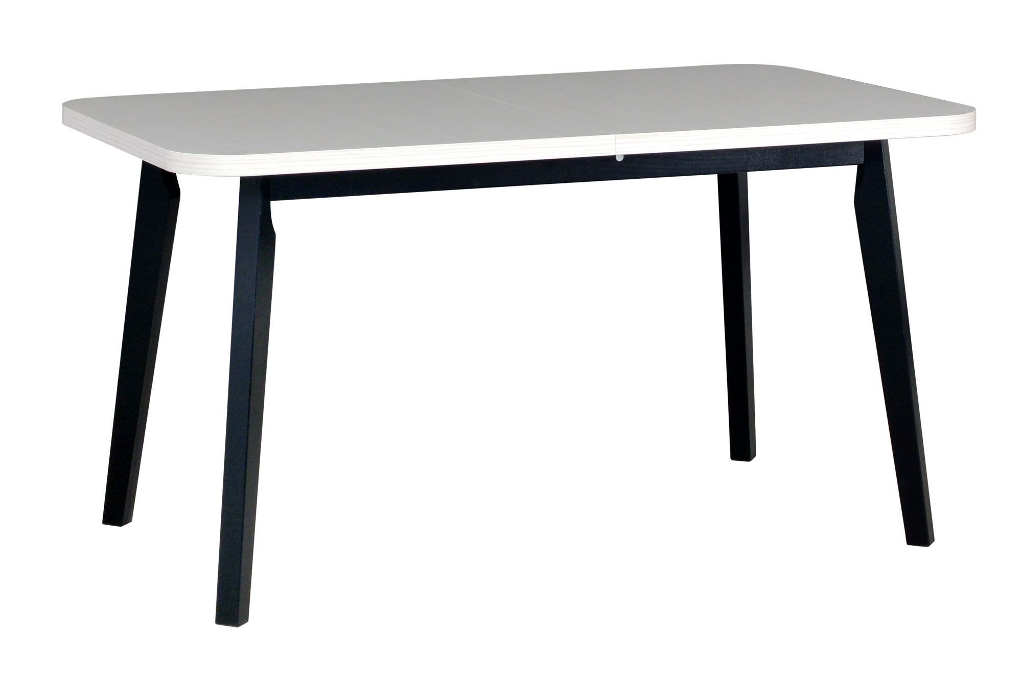 Esstisch DUJA im modernen Design, Weiß/schwarz, Abmessung 80 x 140/180 ...