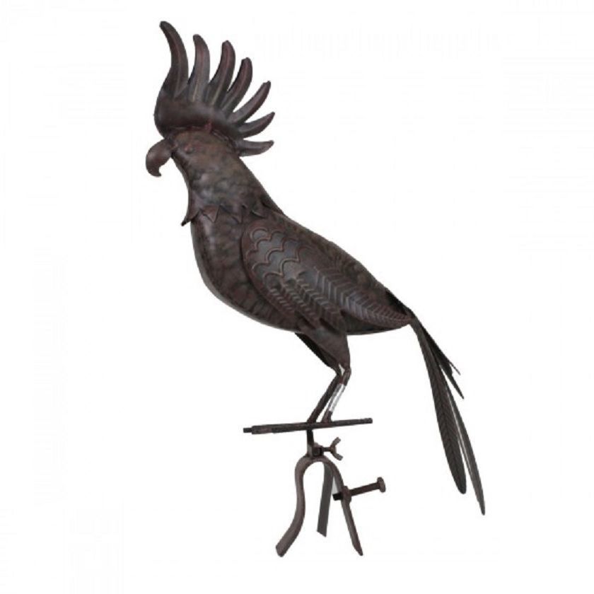 Dachrinnen- und Zaunfigur Kakadu, Metall, Rost-Optik kaufen bei Hood.de