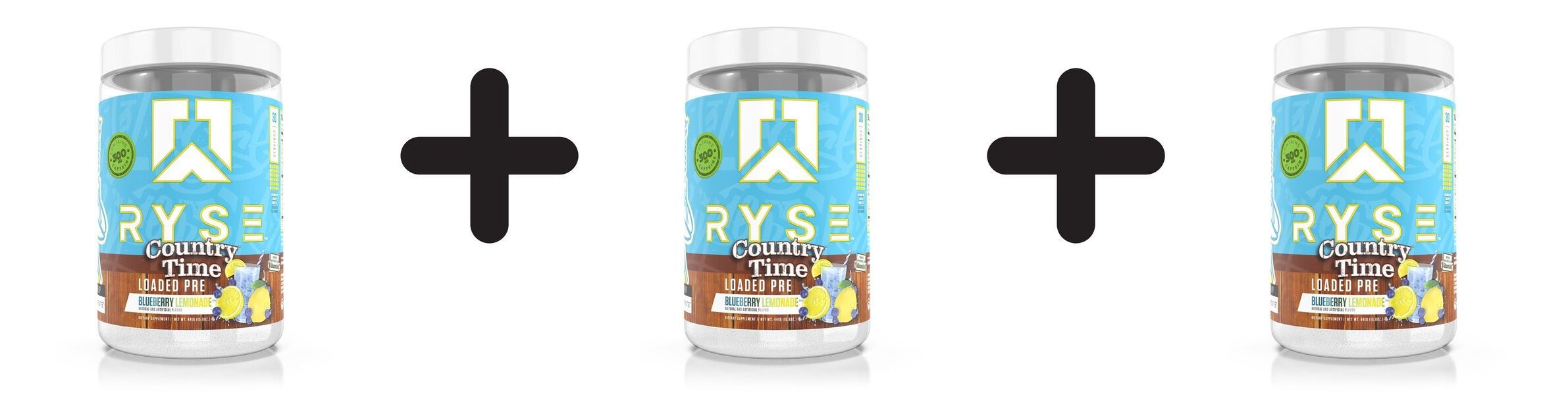 3 x RYSE Loaded Pre, Country Time Blueberry Lemonade - 441g kaufen bei ...
