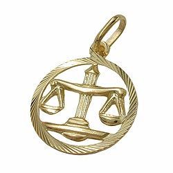 Anhänger 15mm Sternzeichen Waage 9Kt GOLD kaufen bei Hood.de