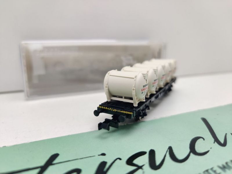 Fleischmann N DC 8232 Behältertragwagen "Dortmunder Union" Lbs598 / NEM ...