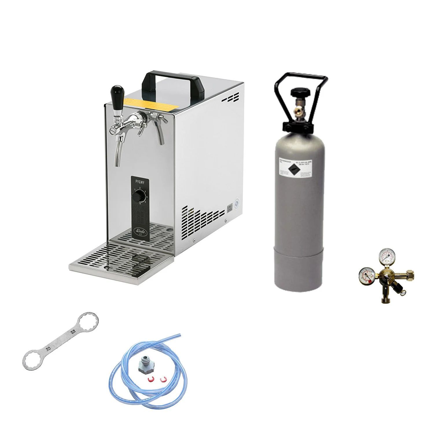 Lindr PYGMY 25 Komplettset Bierzapfanlage Trockenkühler 35 l/h 1-leitig ...
