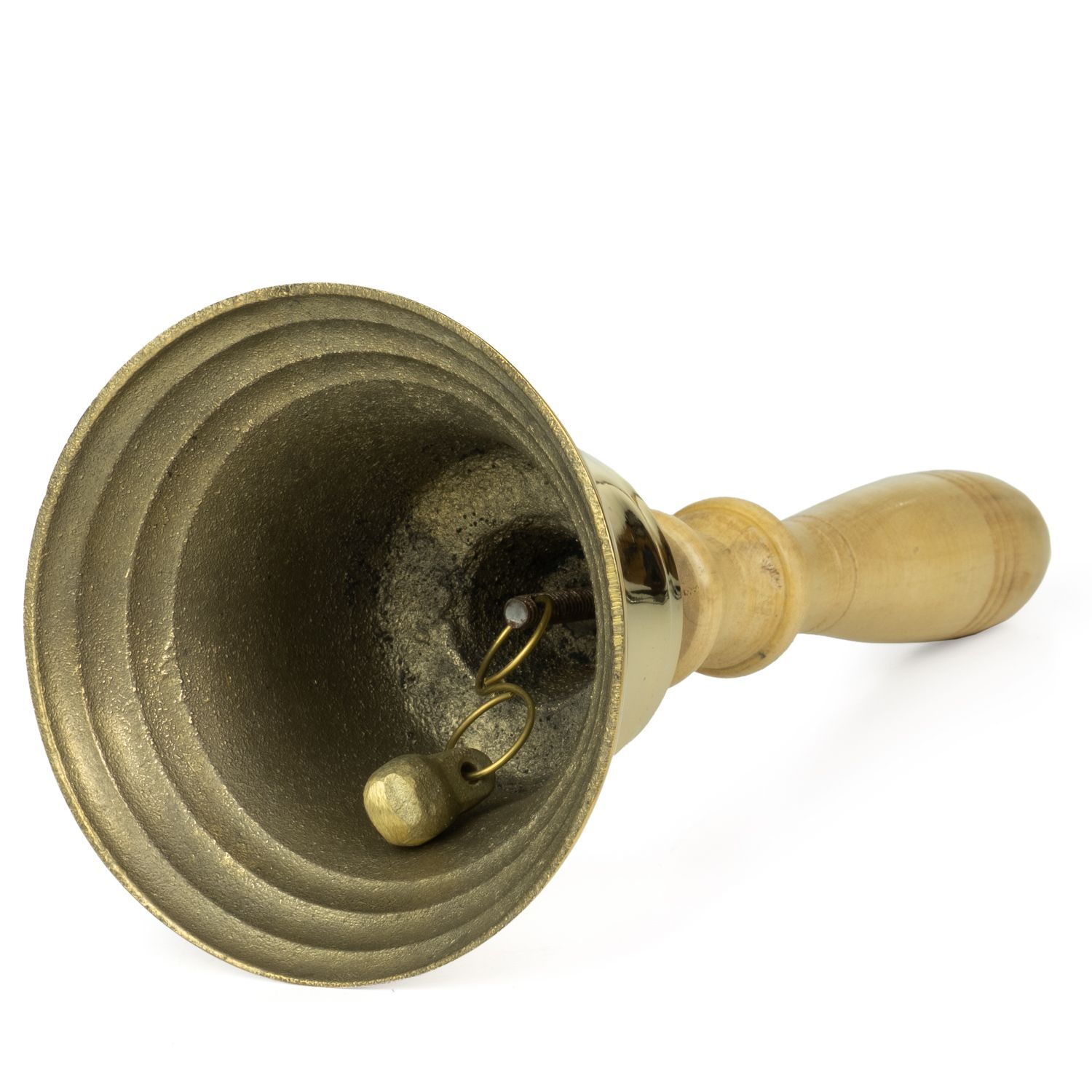 Tischglocke Messing mit Holzgriff 29 x 11,5 x 11,5 cm - Handglocke ...