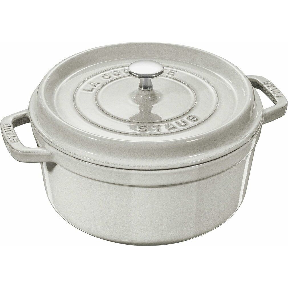 Staub Cocotte rund, Gusseisen emailliert, weißer Trüffel kaufen bei Hood.de
