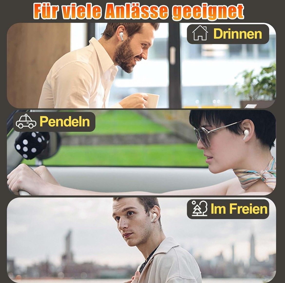 Bluetooth In Ear Kopfhörer Open Ear mit Display Ladecase TWS M71 kaufen ...
