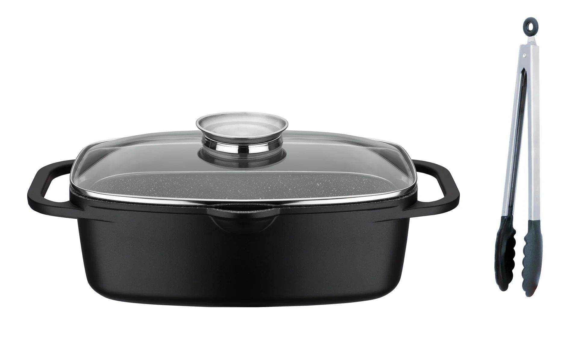 Universalbräter 33 cm Gourmet Granit mit Zange kaufen bei Hood.de
