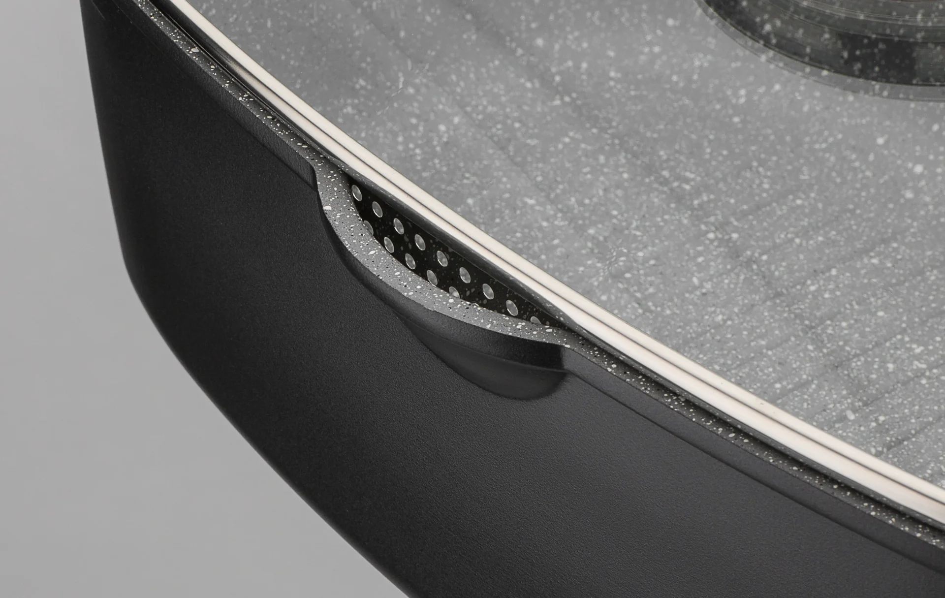 Universalbräter 33 cm Gourmet Granit mit Zange kaufen bei Hood.de