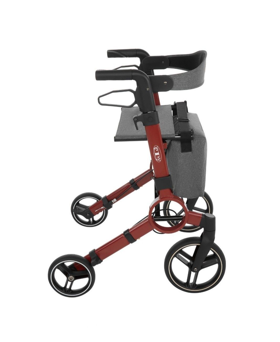 Antar Alu Rollator faltbar leicht rot mit Getränkehalter Stockhalter ...