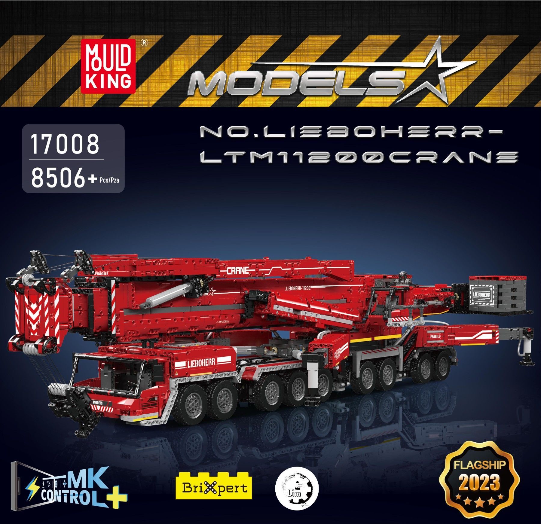 Mould King 17008 XXL RC Technik-Kran 8506 Teile Motorisiert ...