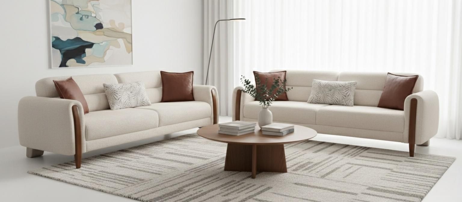 Wohnzimmer Sofagarnitur 2x Sofa 3 Sitzer Polstermöbel Komfortabel Set ...