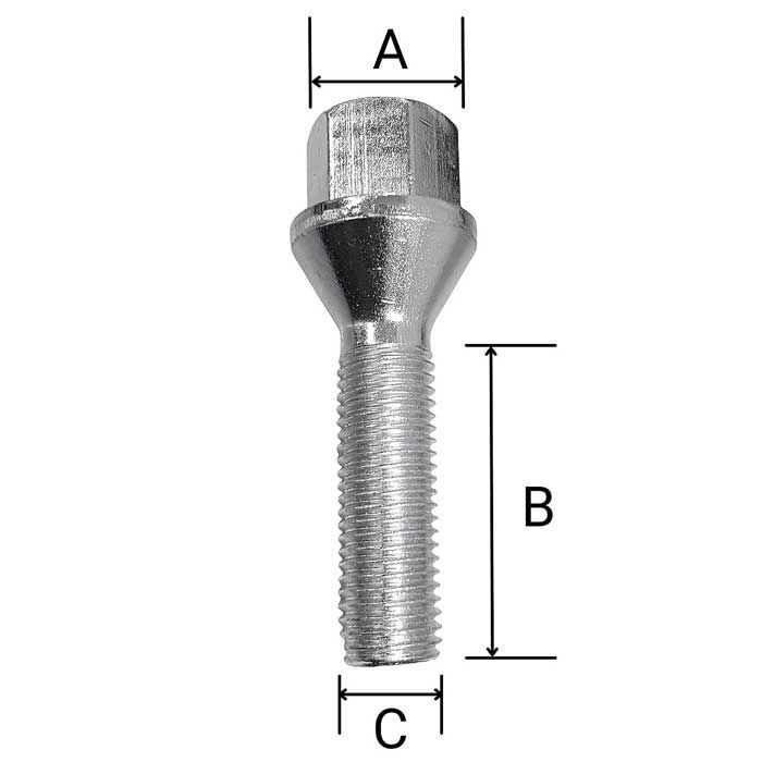 10x Radschrauben M14x1,25 45mm Kegelbund 60° Silber Für BMW 1 F20 Lci ...