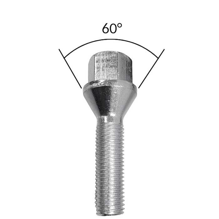 10x Radschrauben M14x1,25 45mm Kegelbund 60° Silber Für BMW 1 F20 Lci ...