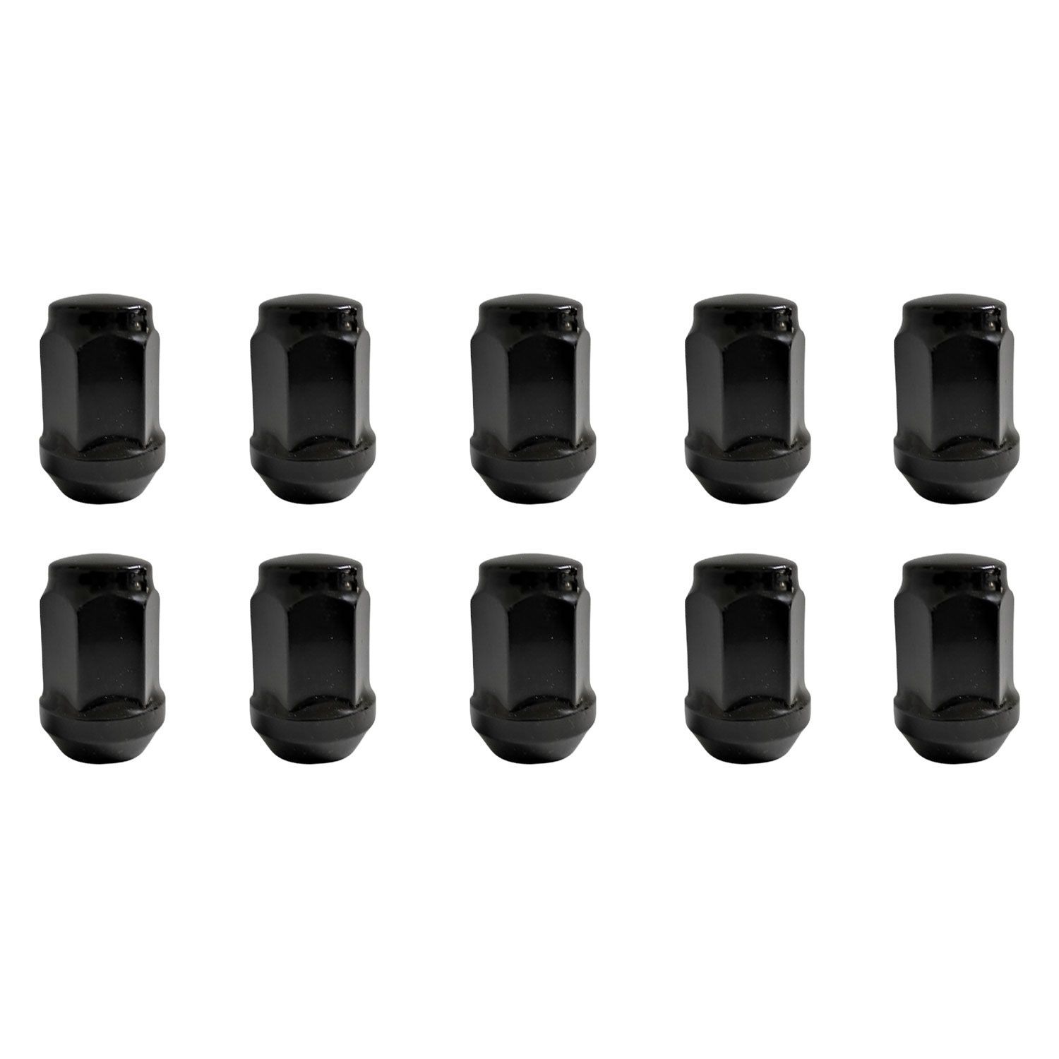 10x Radmuttern M12x1.25 34mm Kegelbund Geschlossen 60° Schwarz Für ...