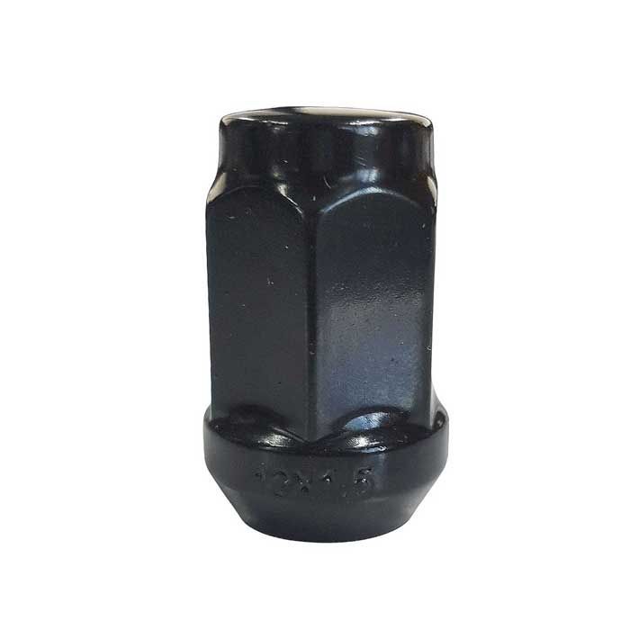 10x Radmuttern M12x1.25 34mm Kegelbund Geschlossen 60° Schwarz Für ...