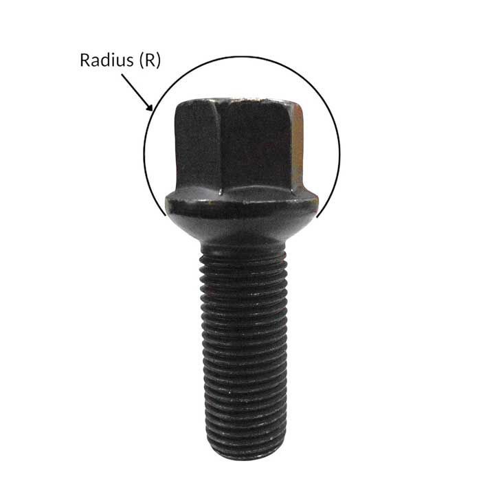 10x Radschrauben M14x1,5 27mm Kugelbund R13 Schwarz Für SEAT Alhambra ...