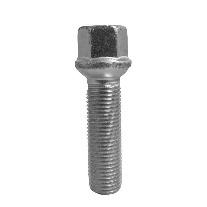 10x Radschrauben M14x1,5 55mm Kegelbund 60° Silber Für BMW 7 E65 7 E66 ...