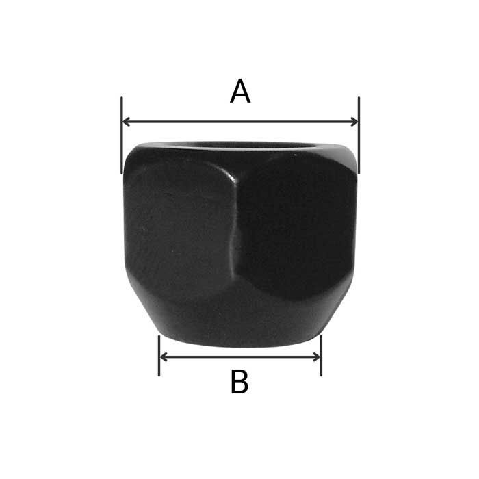 20x Offene Radmuttern M12x1,5 Mm Kegelbund Ohne Bund 60° Schwarz Für ...