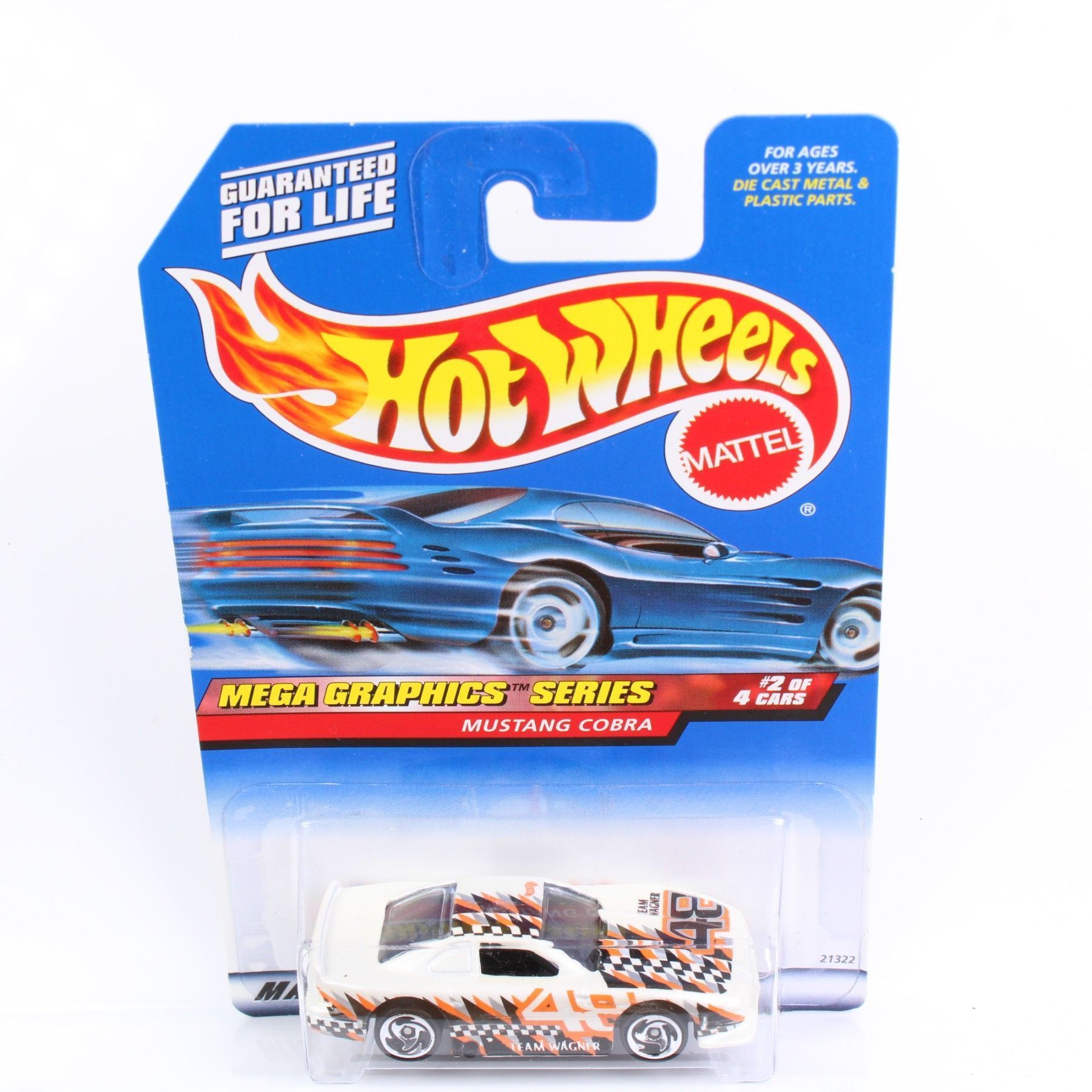 Hot Wheels 1999 - Blue Card Collector - Mustang Cobra - Mega Graphics ...