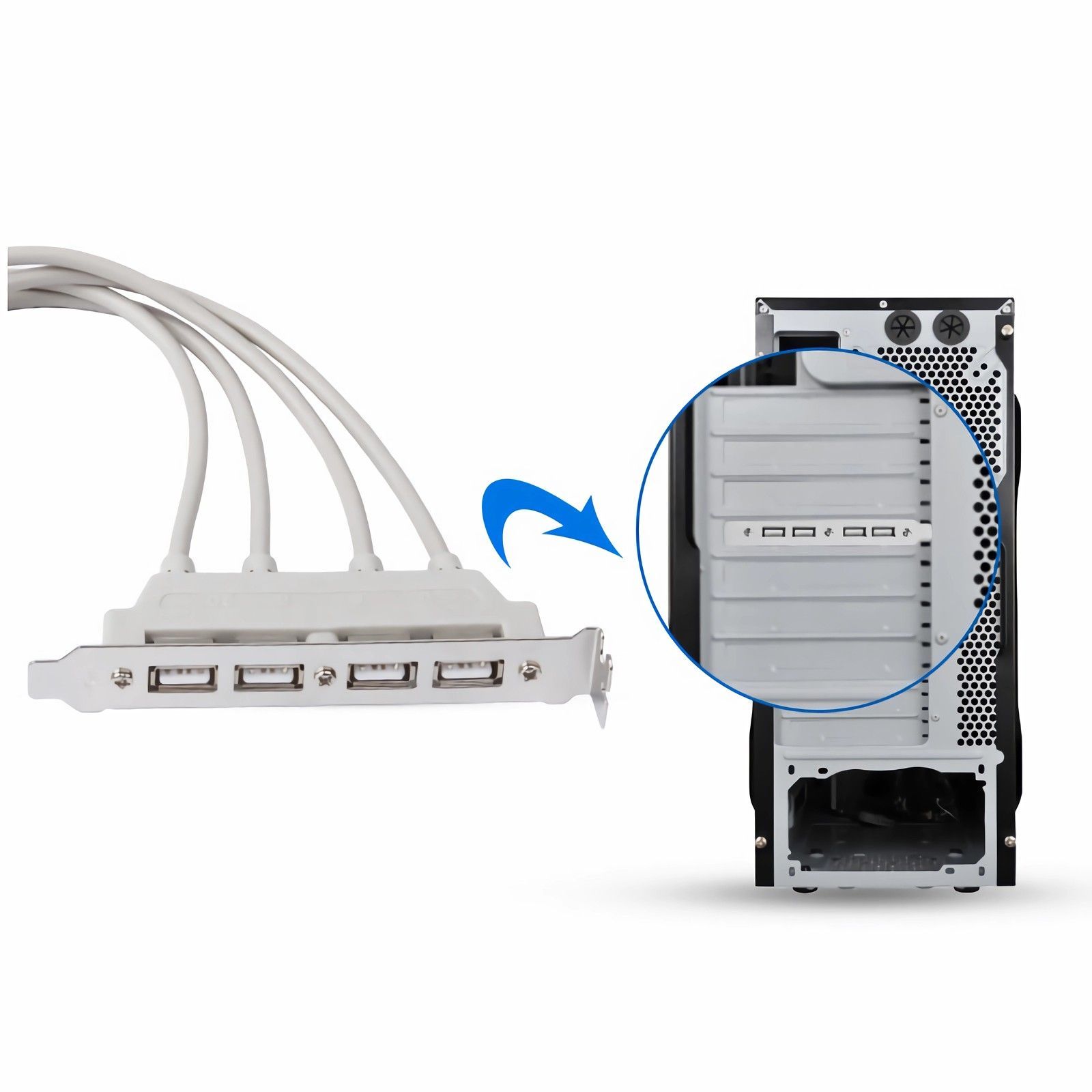 P89 USB 9pin auf Slotblech 4x USB 2.0 Hub PC Mainboard Dual Kabel ...