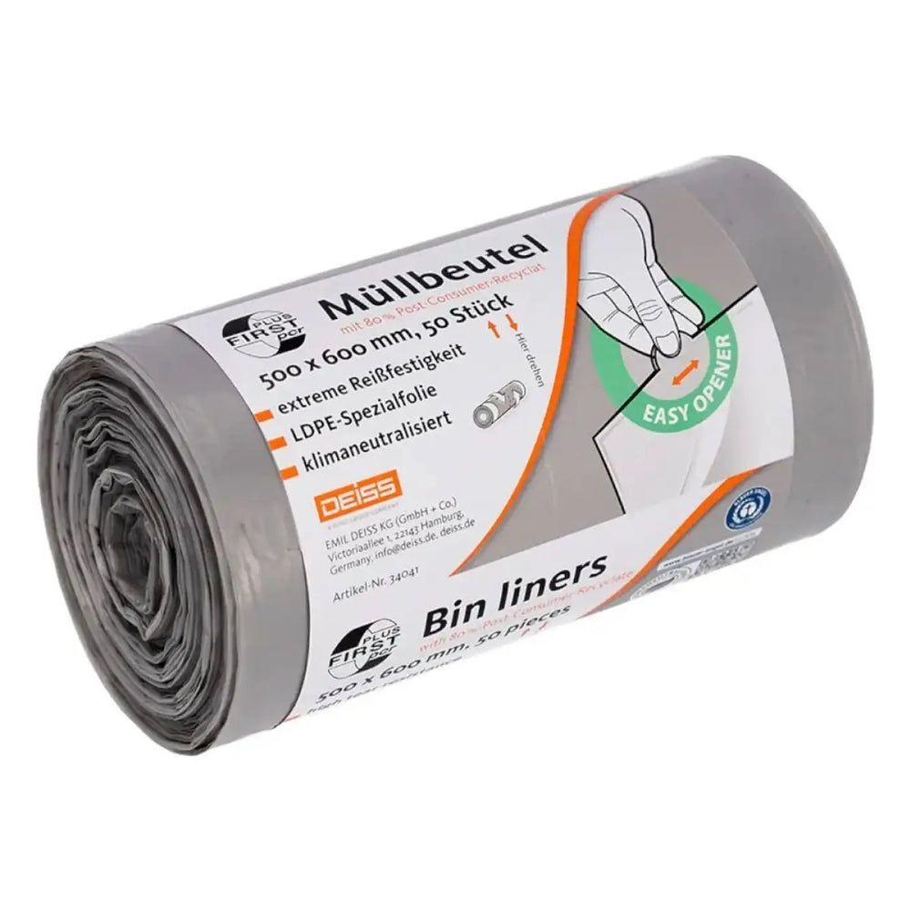 DEISS FIRST PLUS PCR Müllbeutel 30 Liter LDPE grau 34041 kaufen bei Hood.de