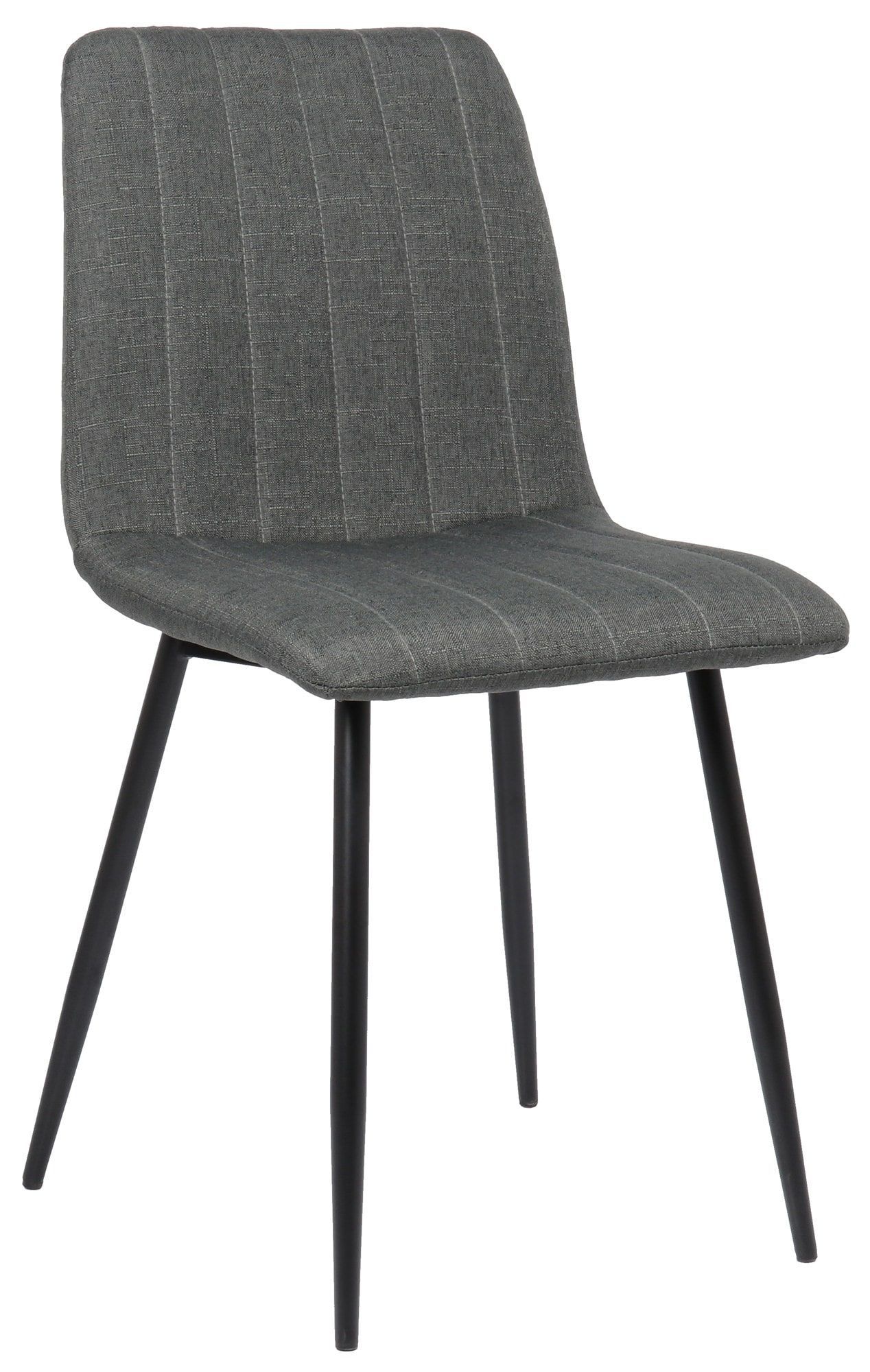 4er Set St?hle LENZ Stoff 88x45x53cm dunkelgrau Metall Gestell St?hle ...