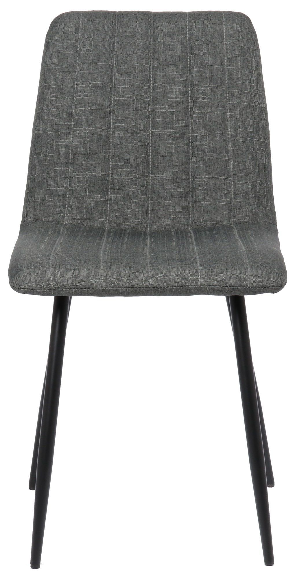 4er Set St?hle LENZ Stoff 88x45x53cm dunkelgrau Metall Gestell St?hle ...