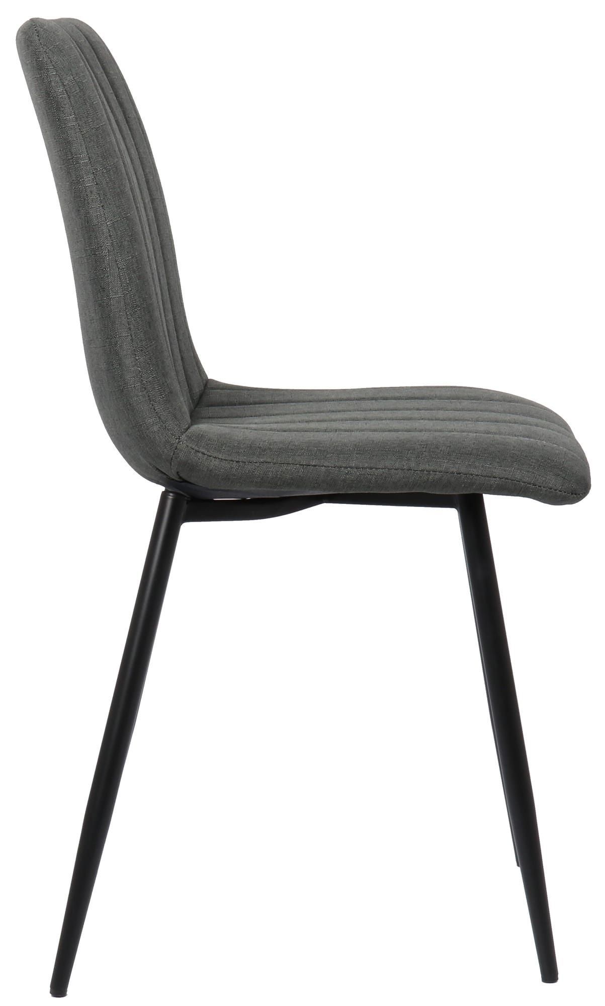 4er Set St?hle LENZ Stoff 88x45x53cm dunkelgrau Metall Gestell St?hle ...
