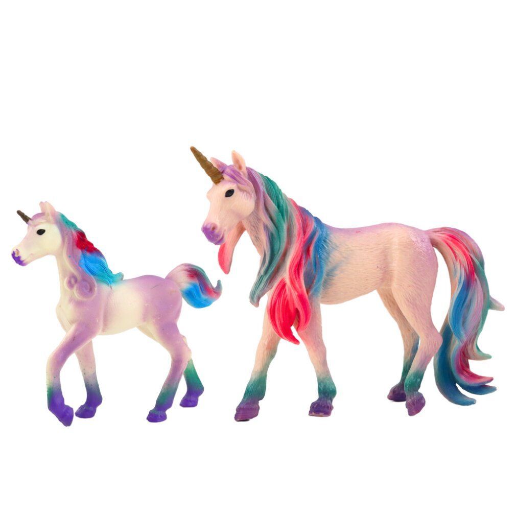 Leantoys Sammlerfiguren Einhorn mit Jungtier kaufen bei Hood.de