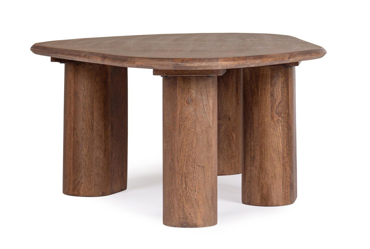 Couchtisch Tansan aus Mangoholz, Retro Chic Design, braun, 150 cm ...