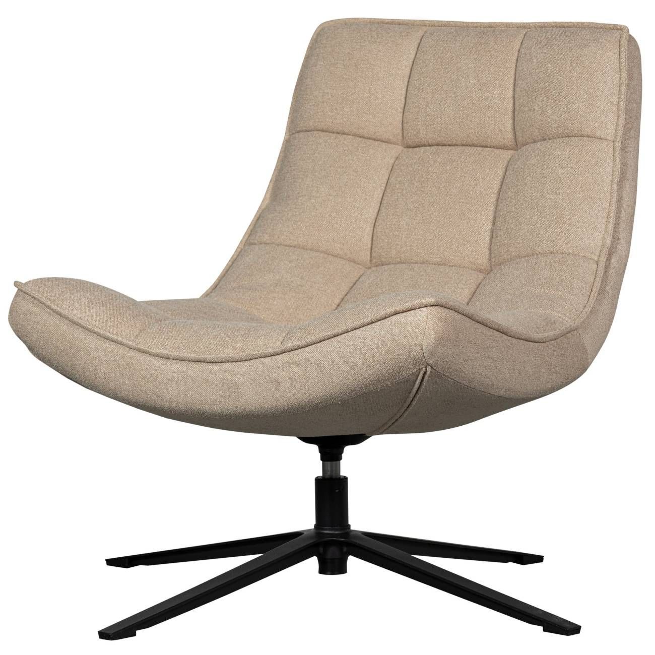 Drehsessel Maudi aus Webstoff, modern und gepolstert, natur, mit ...