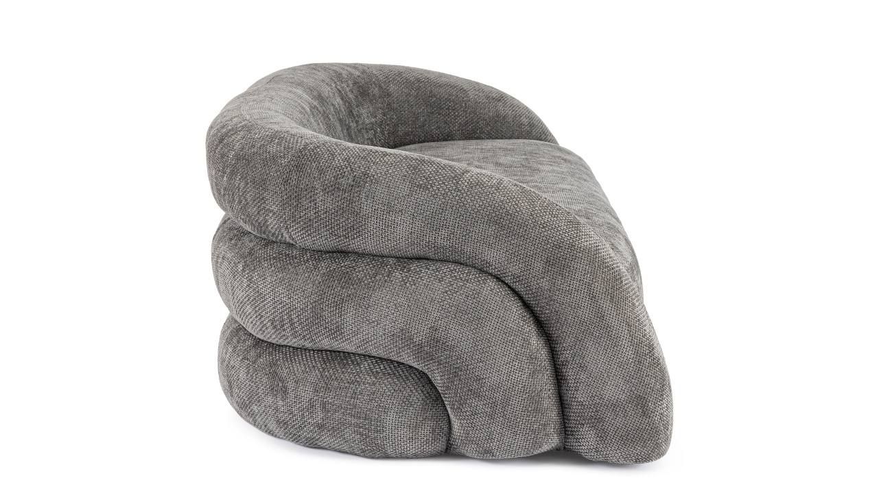 Sofa Encema aus Stoff, gepolstert, modernes Design, dunkelgrau, 2?3 ...