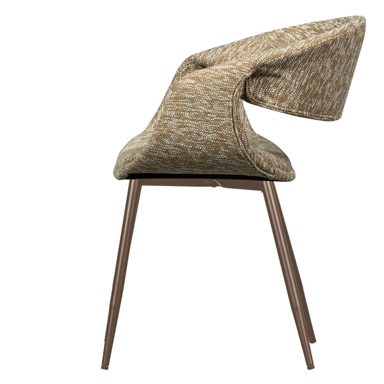 Esszimmerstuhl Yossi aus Webstoff, modernes Design, sand / kupfer ...