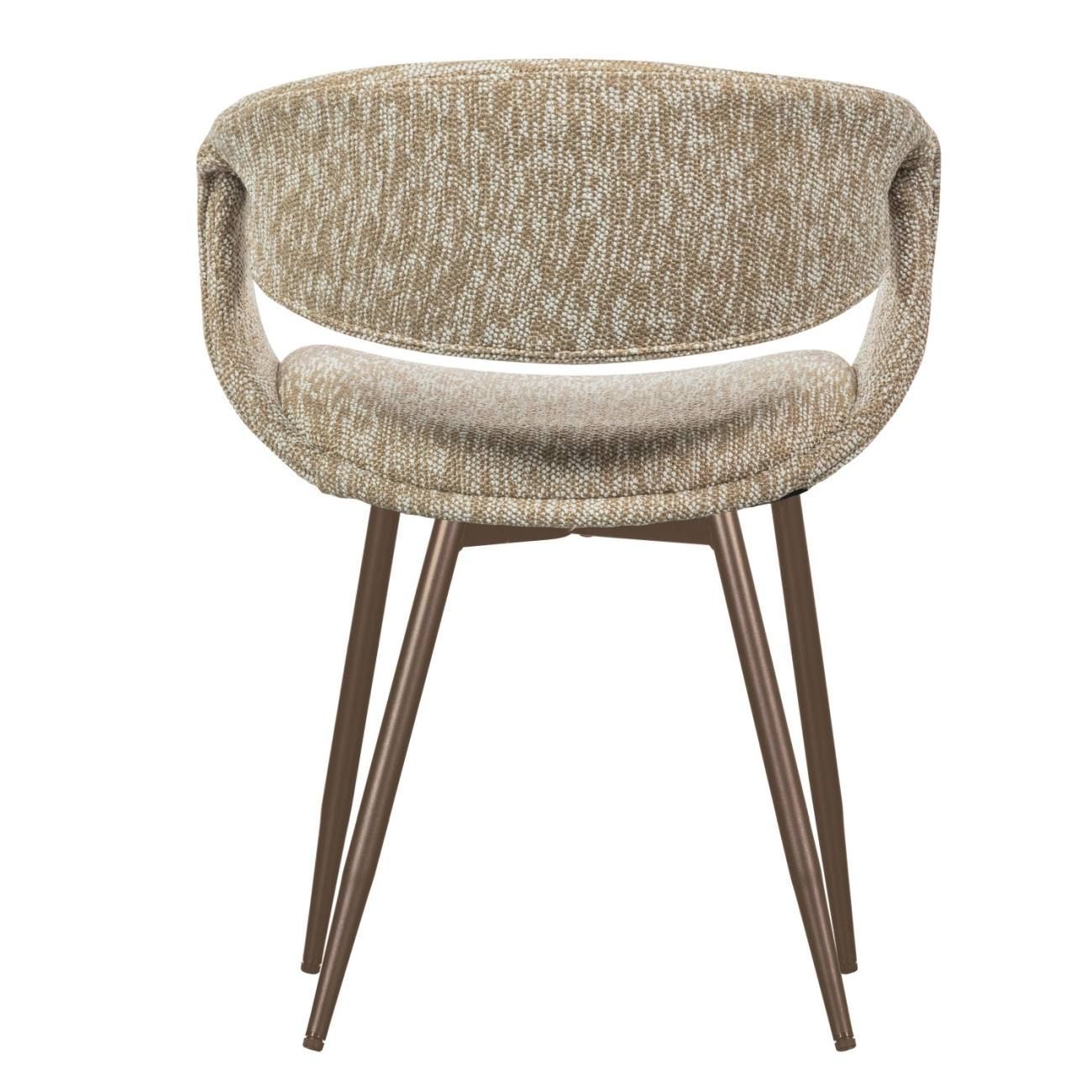 Esszimmerstuhl Yossi aus Webstoff, modernes Design, sand / kupfer ...