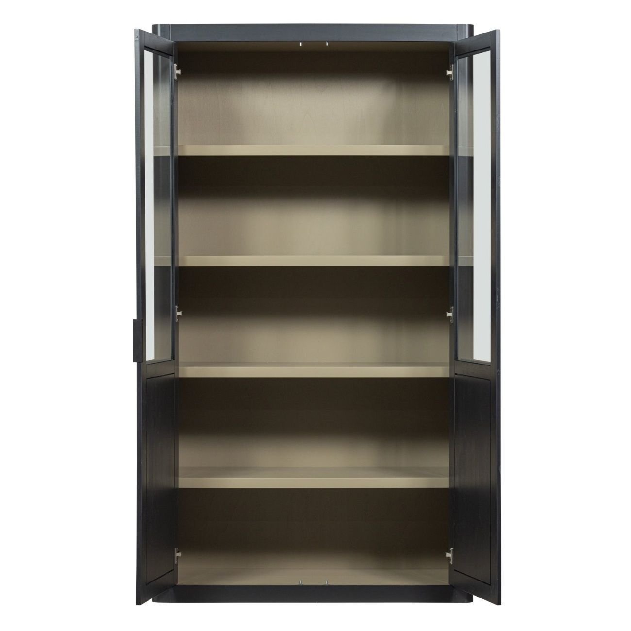 Vitrine Gunnar aus Kiefernholz, skandinavisches Design, schwarz ...