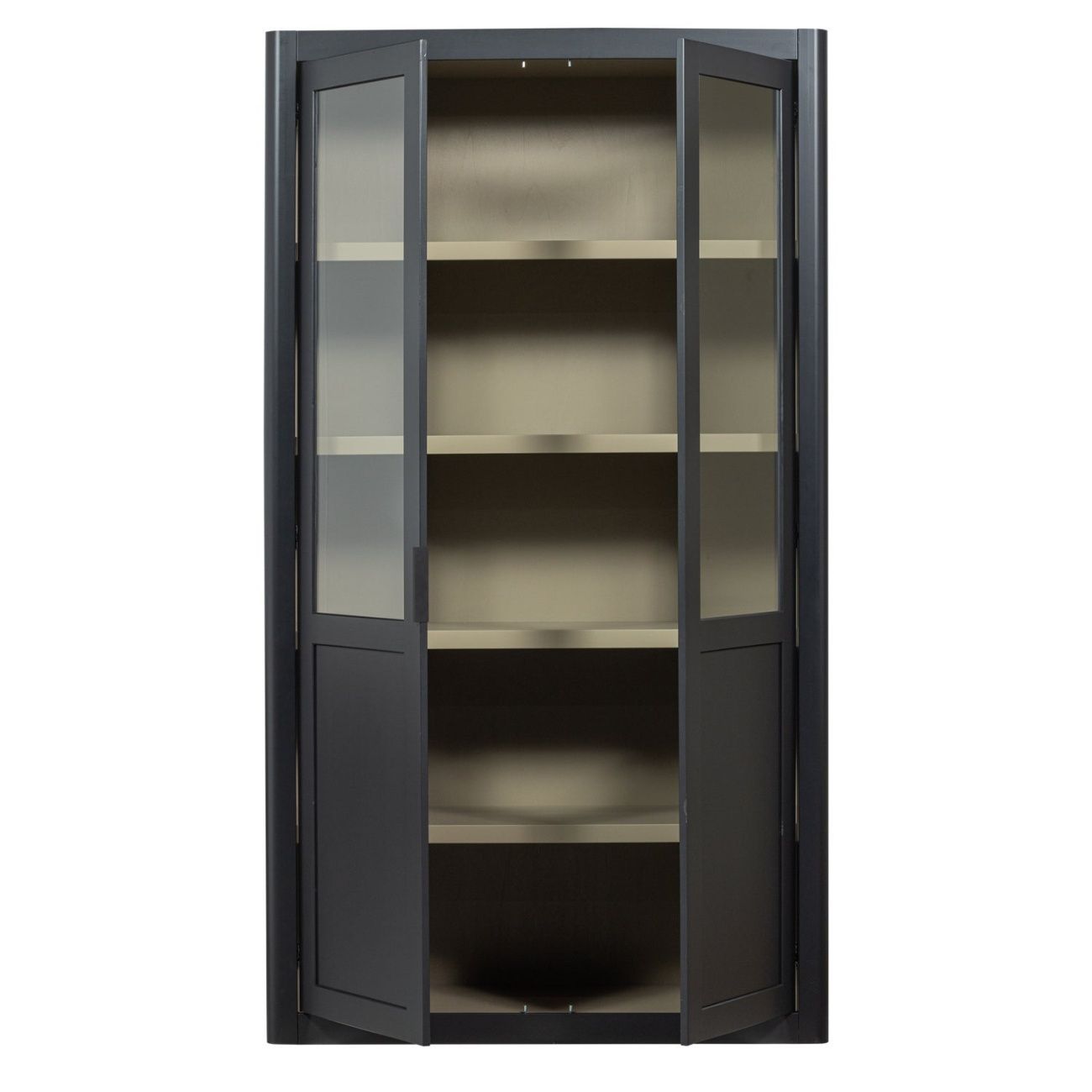 Vitrine Gunnar aus Kiefernholz, skandinavisches Design, schwarz ...