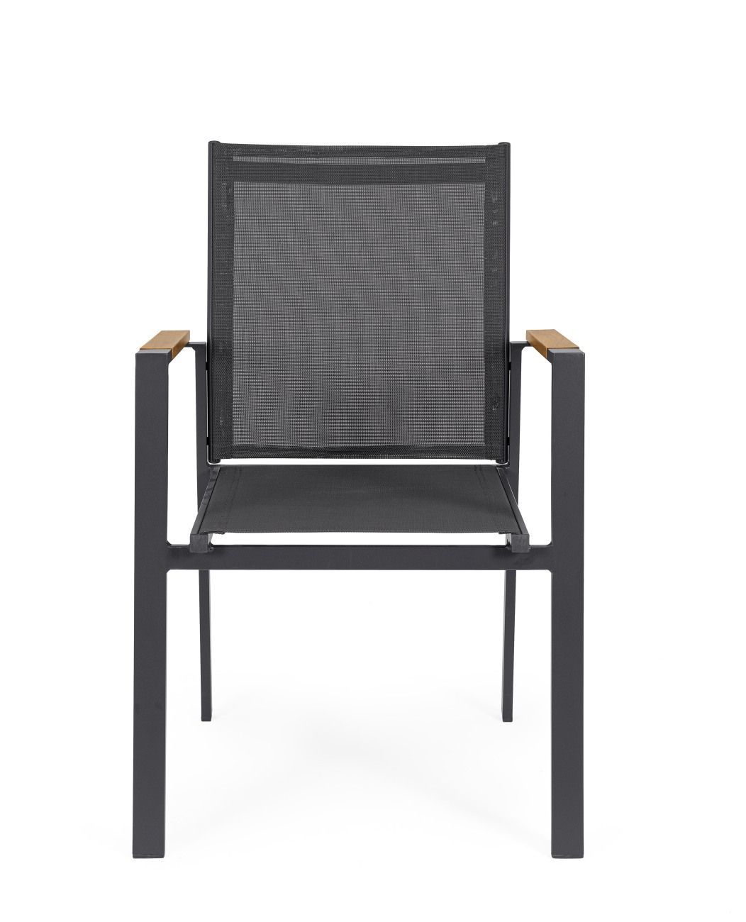 Gartenstuhl Atinas aus Aluminium, modern stapelbar, anthrazit ...
