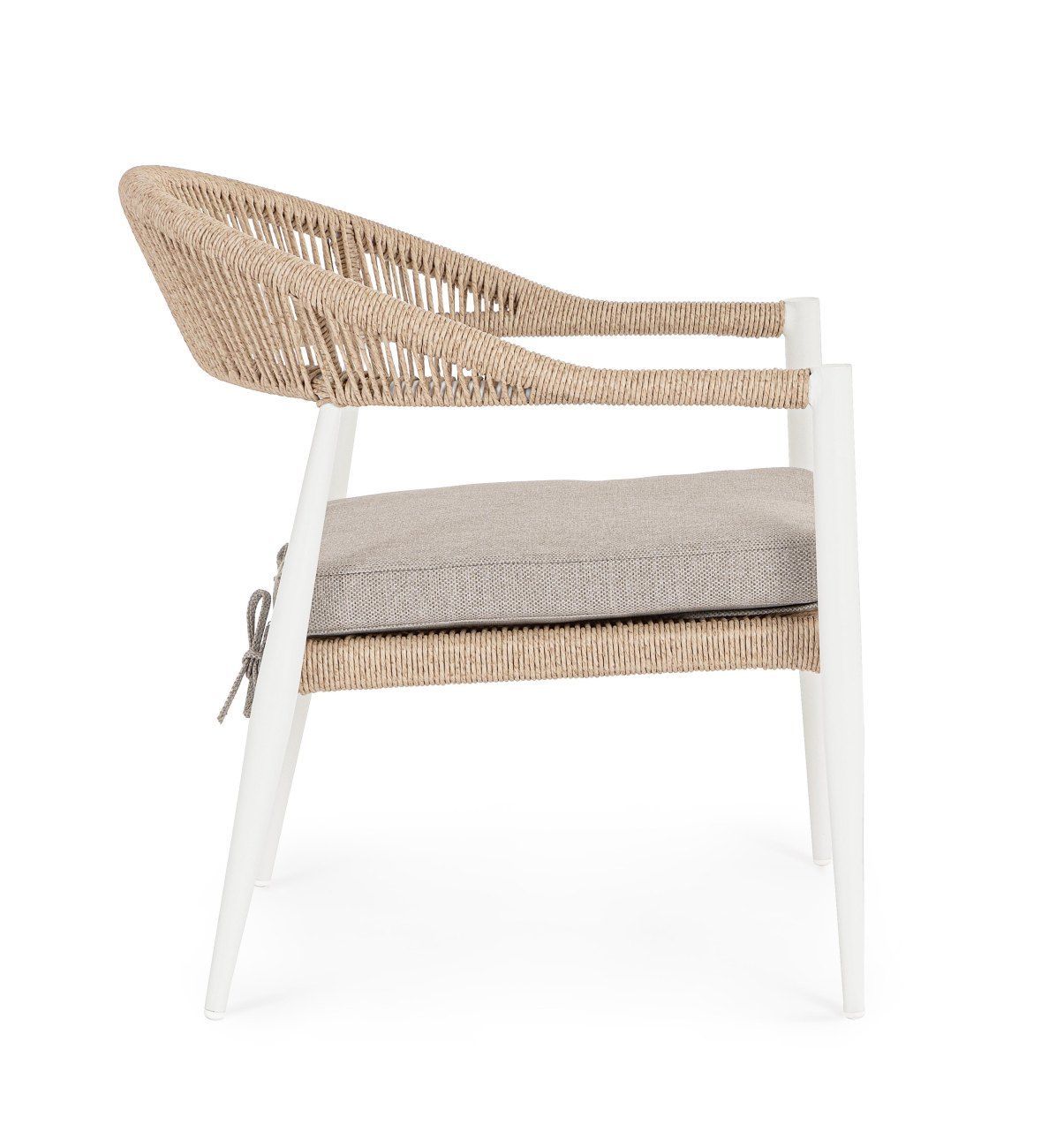 Gartensessel Aidnaja aus Aluminium, modernes Design mit Twist Rattan ...
