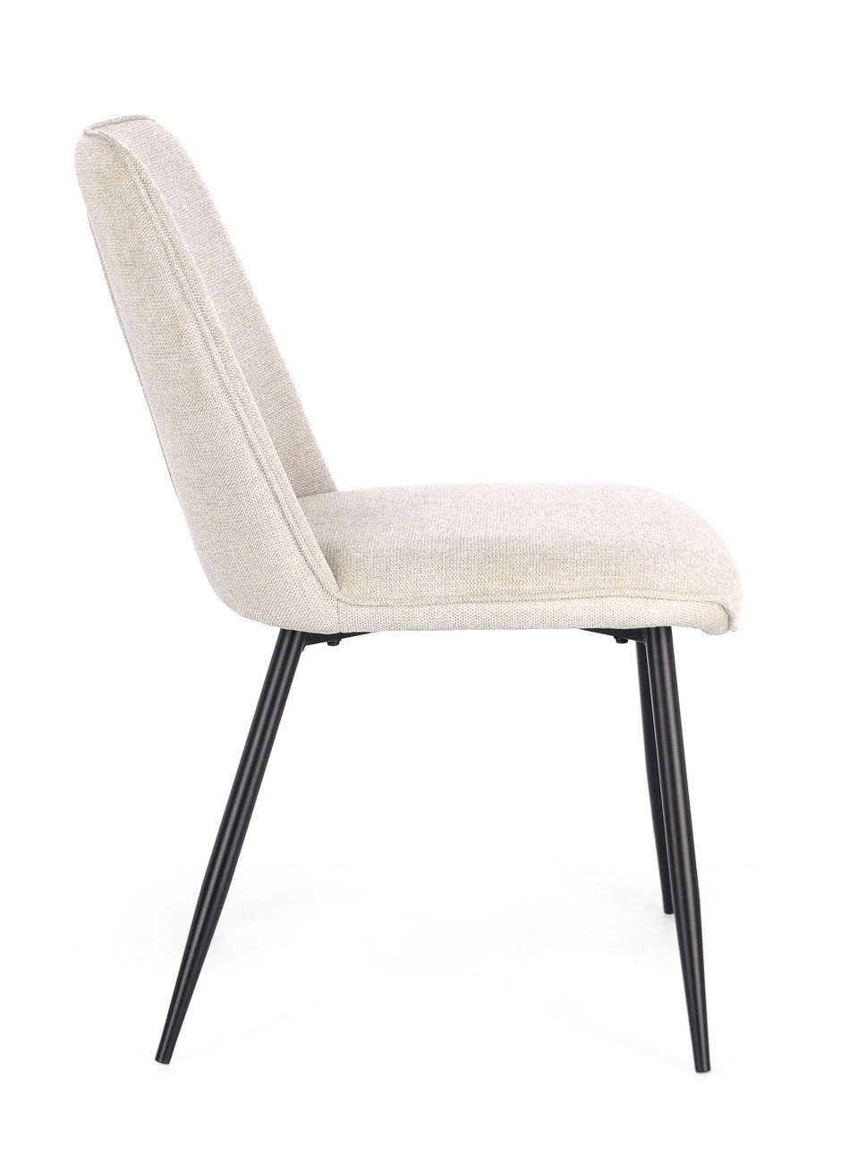 Esszimmerstuhl Oronu 4er-Set aus Stoff, modernes Design, beige und ...