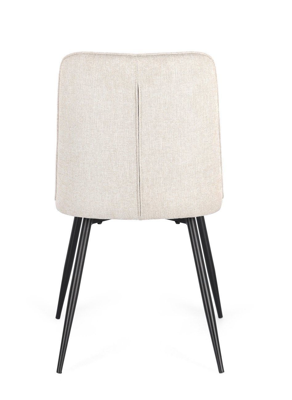 Esszimmerstuhl Oronu 4er-Set aus Stoff, modernes Design, beige und ...
