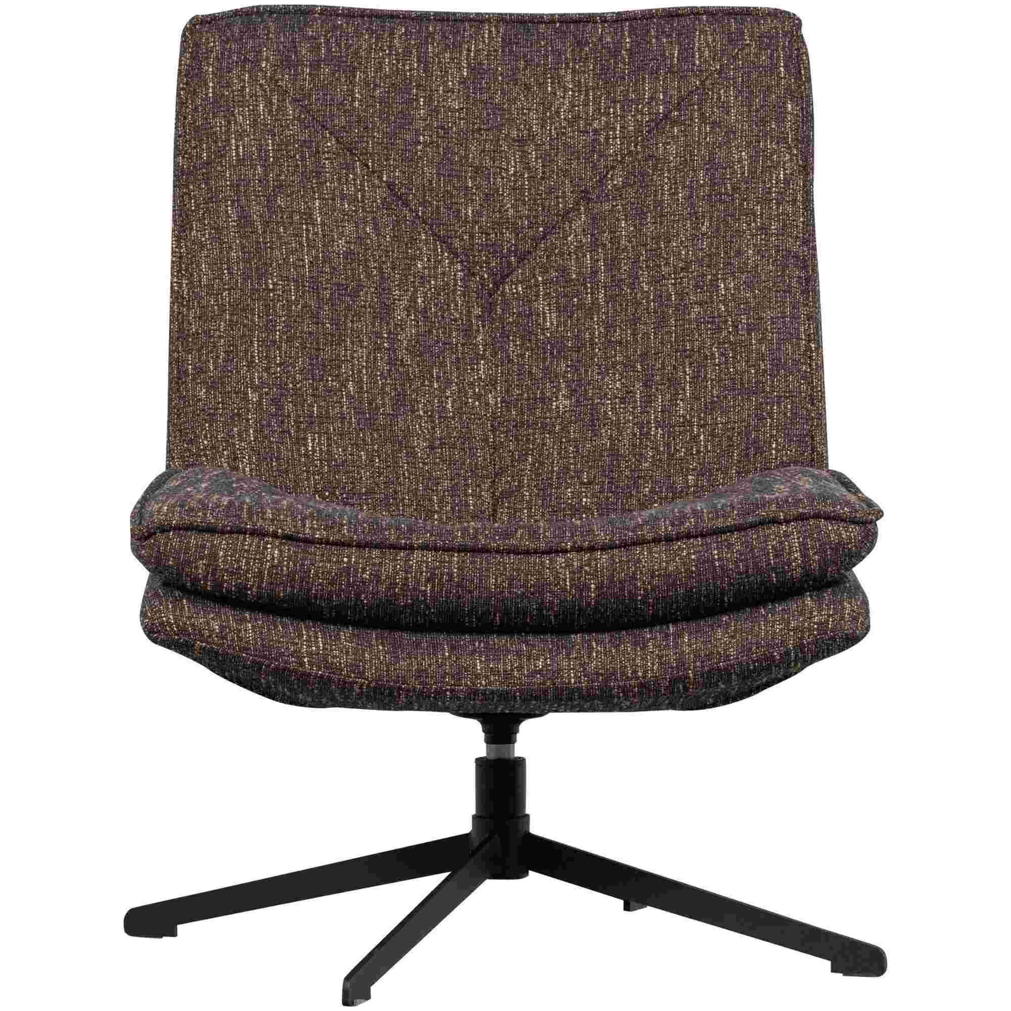Drehsessel Milaro aus weichem Webstoff, modern und drehbar, Braun ...