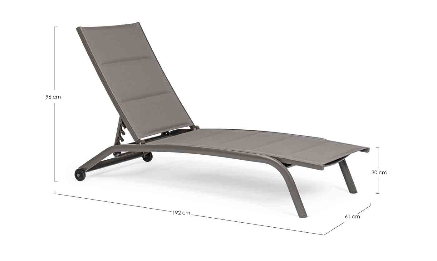 Sonnenliege Sapelass 2er-Set aus Aluminium, modern und verstellbar ...
