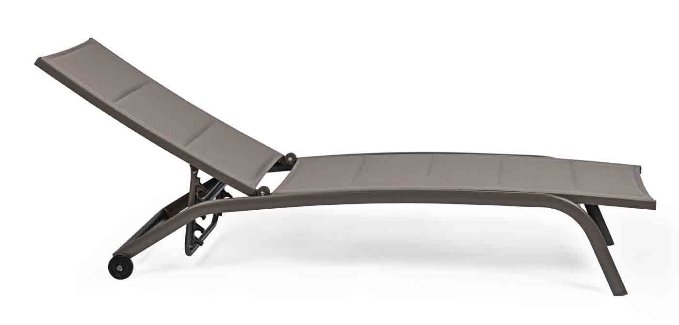 Sonnenliege Sapelass 2er-Set aus Aluminium, modern und verstellbar ...