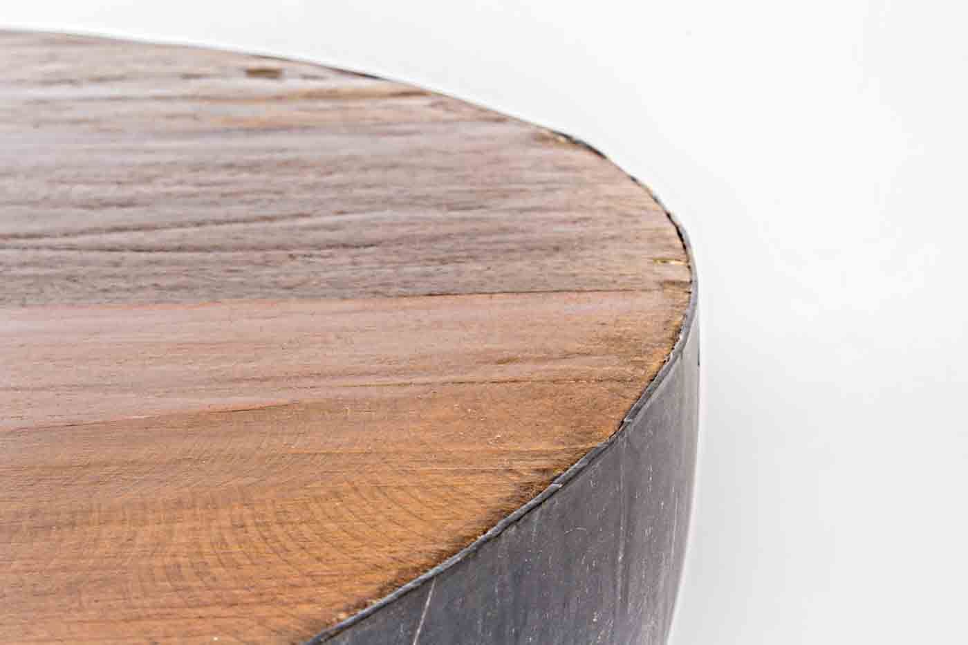 Couchtisch Restacal aus recyceltem Holz und Metall, Industrial Design ...