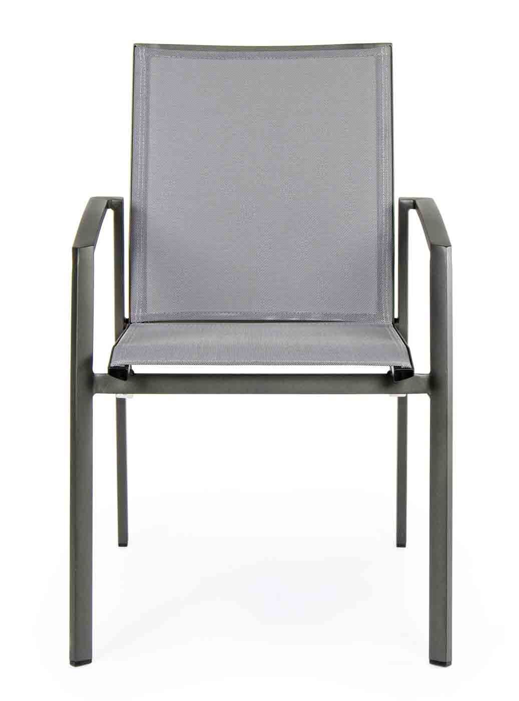 Gartenstuhl Seruci aus Aluminium und Textilene, stapelbar mit Armlehnen ...