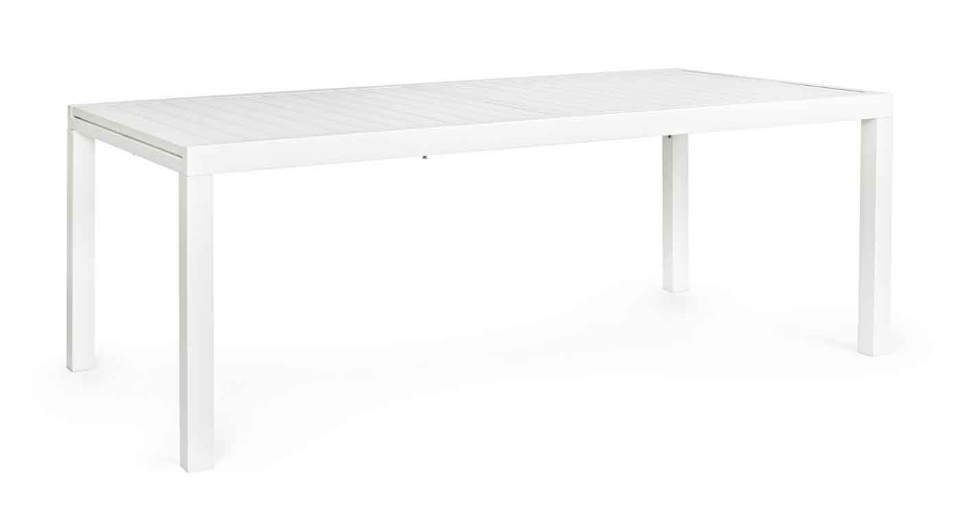 Gartentisch Edila aus Aluminium, modern, ausziehbar, Weiß, für 8?10 ...